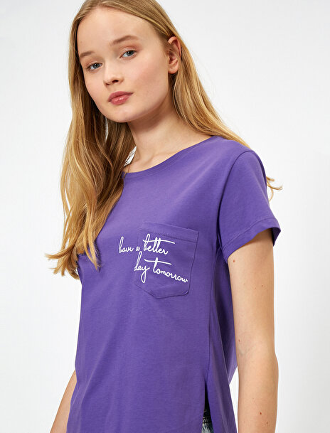 Koton Kadın Cep Detailed T-Shirt