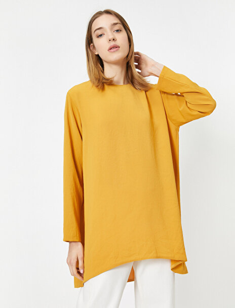 Koton Kadın Bisiklet Yaka Uzun Kollu Rahat Kesim Bluz Koton Kadın Bisiklet Yaka Uzun Kollu Rahat Kesim Bluz