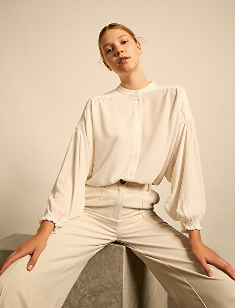 Koton Kadın Kolları Volanlı Gömlek