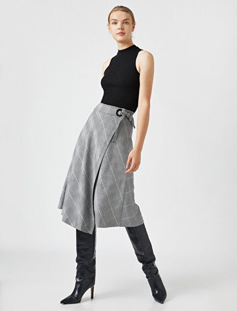 Koton Kadın Yüksek Bel Asimetrik Etek