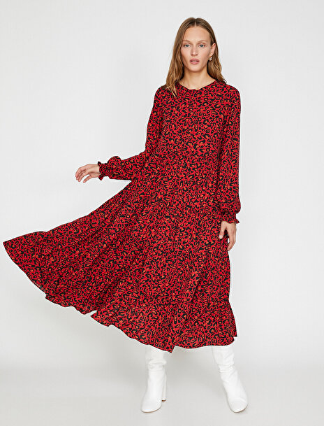 Koton Kadın Leopar Desenli Elbise