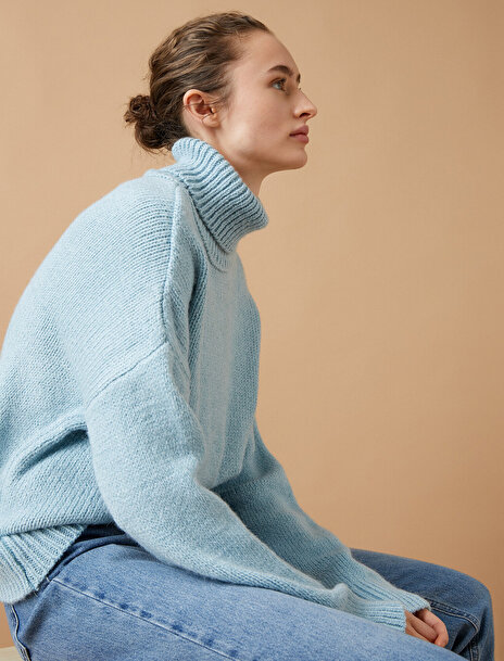 Koton Kadın Boğazlı Triko Kazak