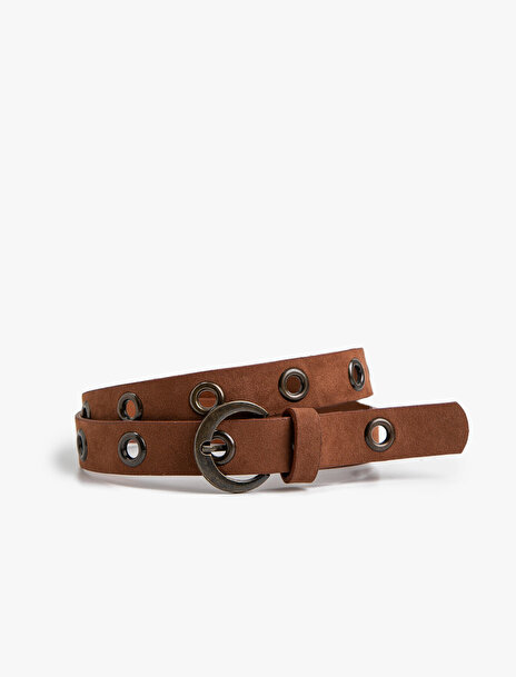 Koton Kadın Süet Kemer Metal Detaylı