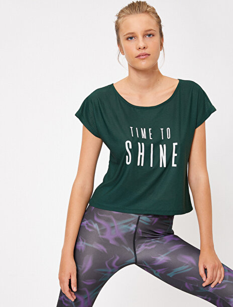 Koton Kadın Baskılı Kısa Kollu Sport T-Shirt