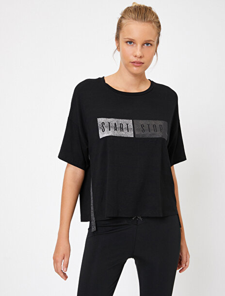 Koton Kadın Yazili Baskili TShirt