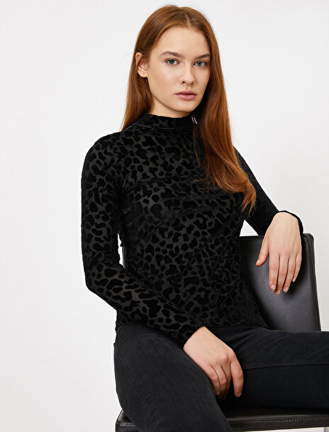 Koton Kadın Leopar Desenli T-Shirt