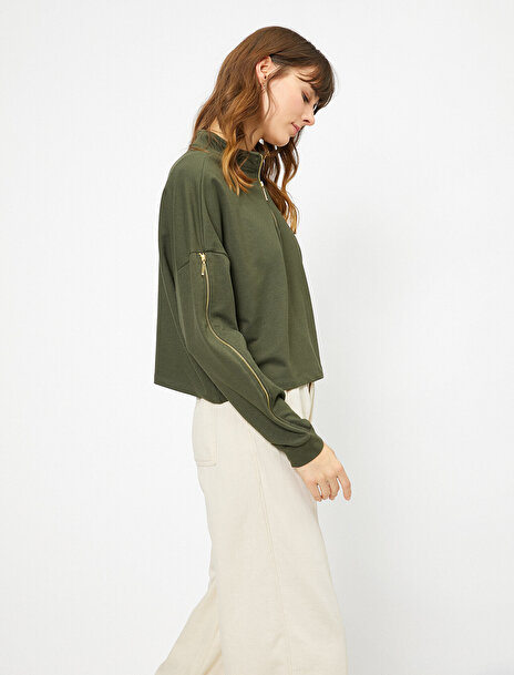 Koton Kadın Fermuar Detaylı Swatshirt