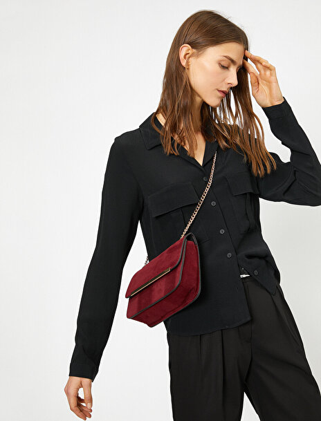 Koton Kadın Süet Görünümlü Omuz Çantası Koton Kadın Süet Görünümlü Omuz Çantası