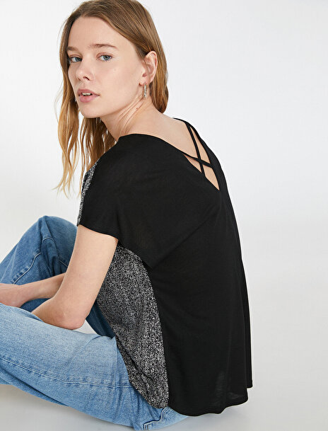 Koton Kadın Sırt Detaylı T-Shirt