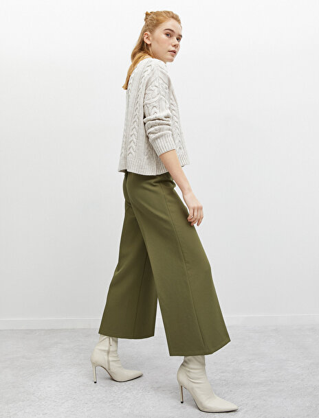 Koton Kadın Fermuar Detaylı Pantolon Koton Kadın Fermuar Detaylı Pantolon