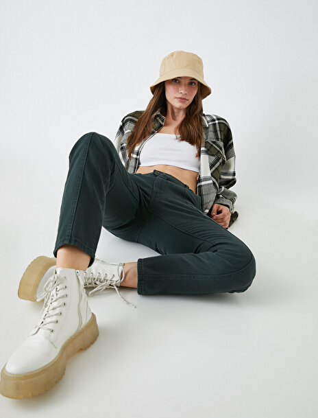 Koton Ole Genç Kız Yüksek Bel Normal Paça Kot Pantolon - Eve Jean