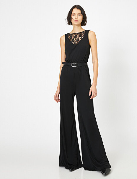 Koton Kadın Dantel Detaylı Tulum