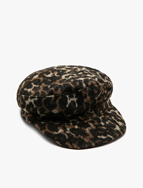 Koton Kadın Leopar Desenli Şapka