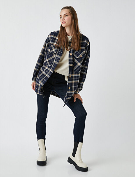 Koton Ole Genç Kız Legging Jean -Yüksek Bel Dar Kesim Dar Paça Pantolon