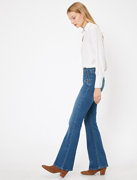 Koton Kadın Victoria Jean - İspanyol Paça Pantolon