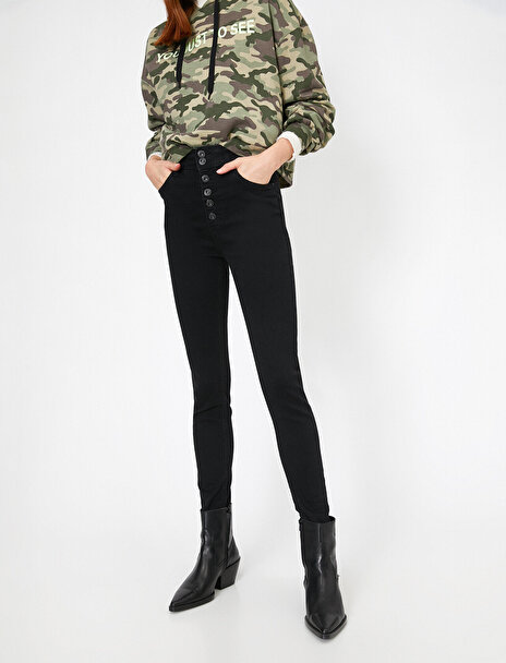 Koton Ole Genç Kız Taylor Jean - Ekstra Yüksek Bel Dar Kesim Dar Paça Pantolon