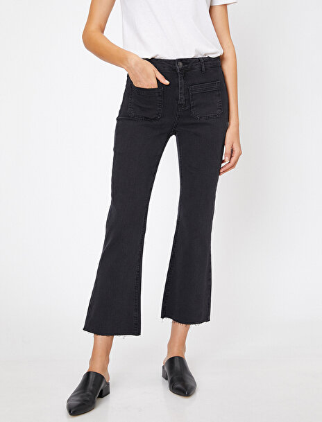 Koton Kadın Pamuklu Victoria Jean - İspanyol Paça Pantolon