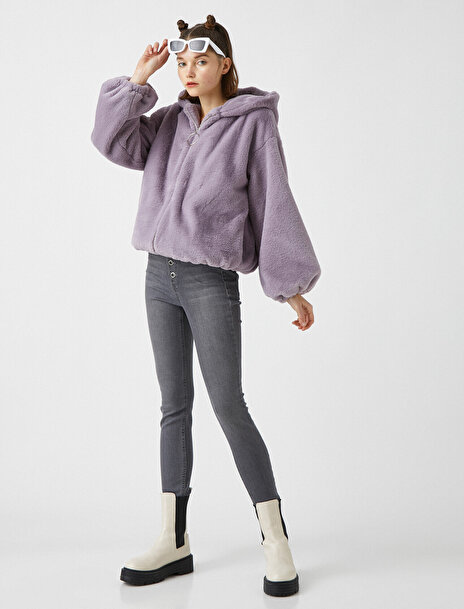 Koton Kadın Carmen Jean - Yüksek Bel Dar Kesim Dar Paça Pantolon