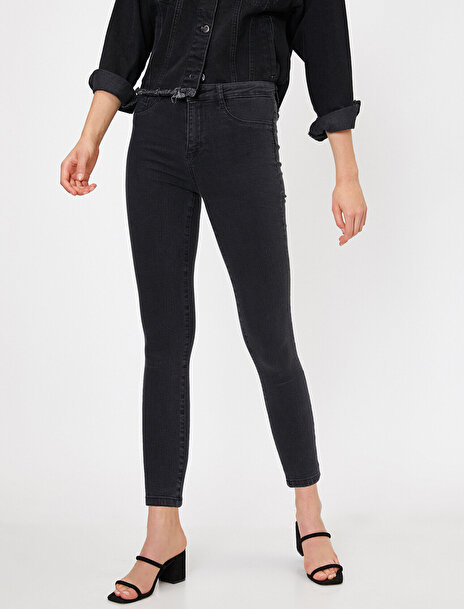 Koton Kadın Carmen Jean - Yüksek Bel Dar Kesim Dar Paça Pantolon