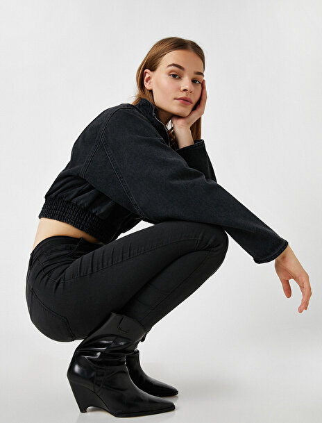 Koton Kadın Carmen Jean - Yüksek Bel Dar Kesim Dar Paça Pantolon