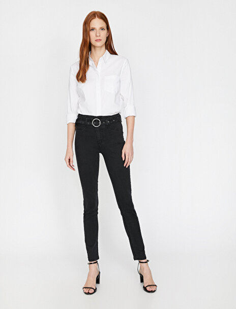 Koton Kadın Carmen Jean - Yüksek Bel Dar Kesim Dar Paça Pantolon