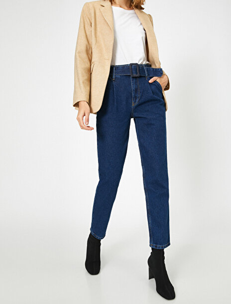 Koton Ole Genç Kız Cigarette Jean - Yüksek Bel Hafif Dar Kesim Dar Paça Pantolon