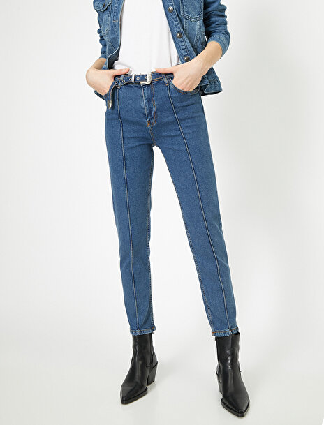 Koton Ole Genç Kız Eve Slim Jean - Yüksek Bel Normal Kesim Hafif Düz Paça Pantolon Koton Ole Genç Kız Eve Slim Jean - Yüksek Bel Normal Kesim Hafif Düz Paça Pantolon
