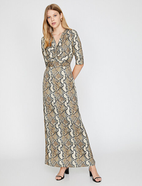 Koton Kadın Yılan Derisi Desenli Elbise