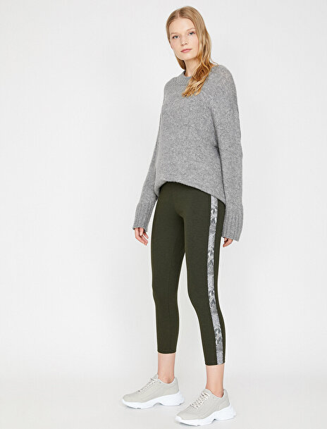 Koton Kadın Çizgili Tayt