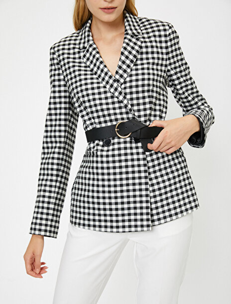 Koton Kadın Kareli Ceket