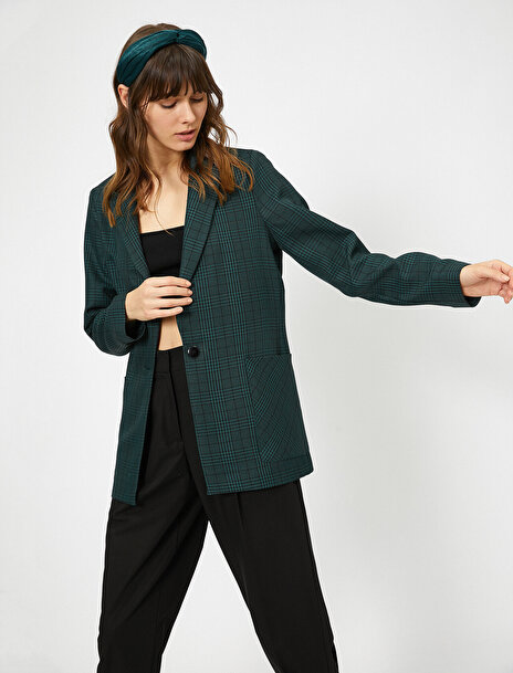 Koton Kadın Kareli Ceket