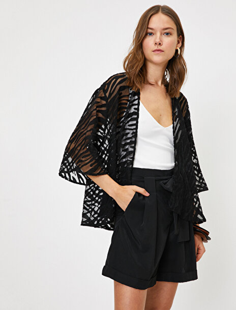 Koton Kadın Zebra Desenli Ceket