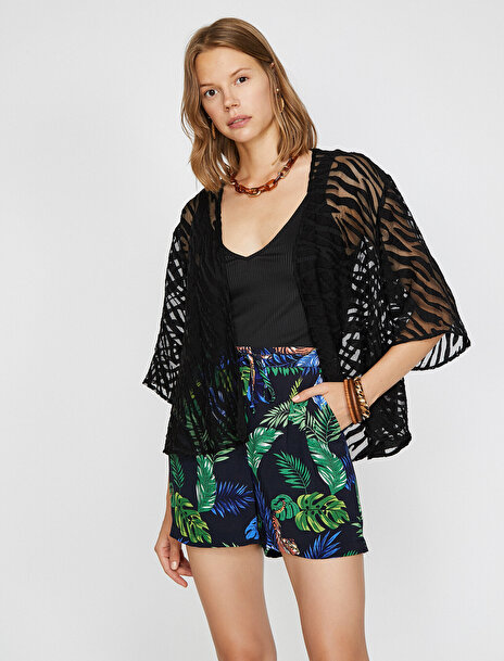 Koton Kadın Zebra Desenli Ceket