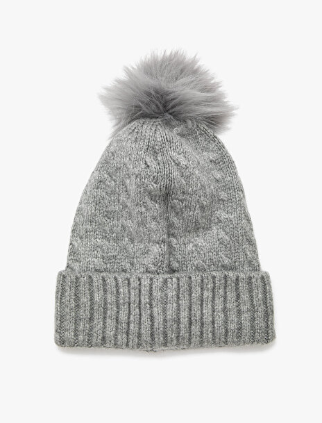 Koton Kadın Ponpon Detaylı Bere