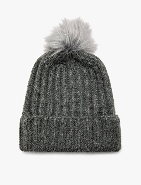 Koton Kadın Ponpon Detaylı Bere