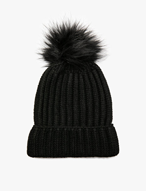 Koton Kadın Ponpon Detaylı Bere