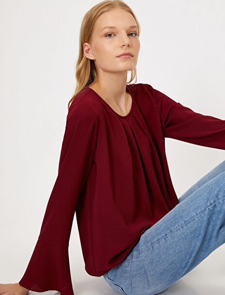 Koton Kadın Kolları Volanlı Bluz