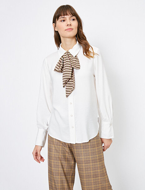 Koton Kadın Fular Yaka Gömlek