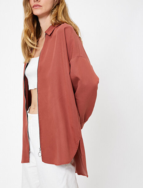 Koton Kadın Fermuar Detaylı Tunik