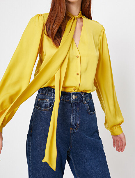 Koton Kadın Fular Yaka Gömlek