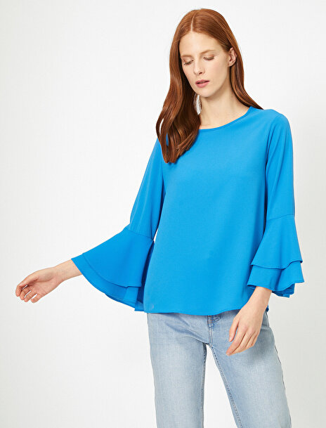 Koton Kadın Kolları Volanlı Bluz