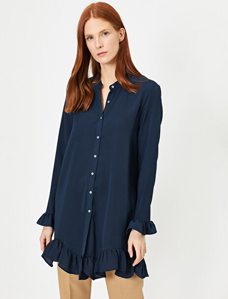 Koton Kadın Fırfır Detaylı Tunik