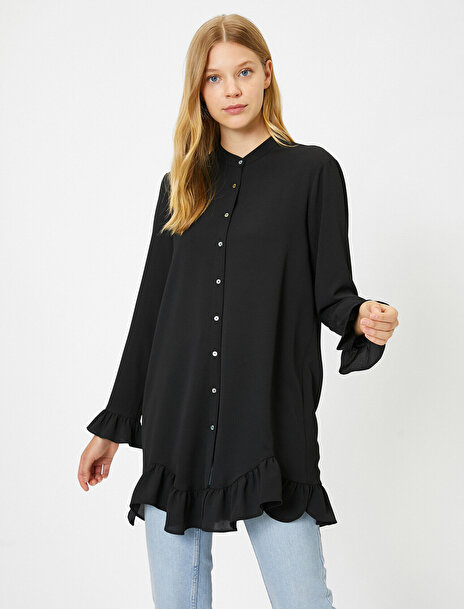 Koton Kadın Fırfır Detaylı Tunik