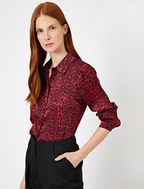 Koton Kadın Leopar Desenli Gömlek