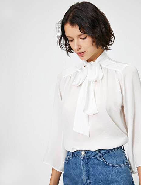 Koton Kadın Fular Yaka Bluz