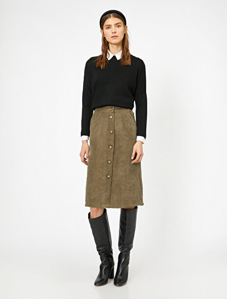 Koton Kadın Kadife Etek