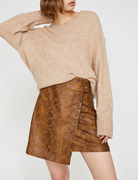 Koton Kadın Yılan Derisi Desenli Etek