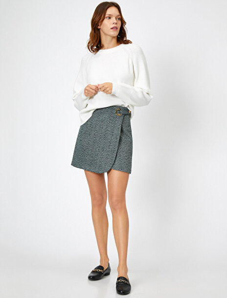 Koton Kadın Kuş Gözü Detaylı Etek