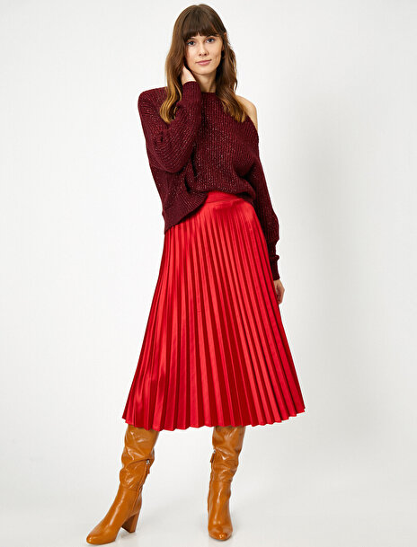 Koton Kadın Pilili Etek