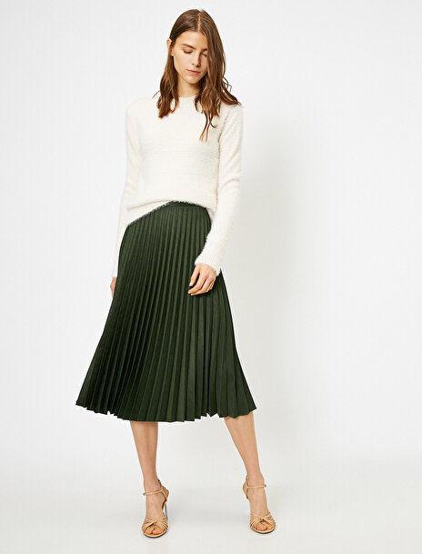 Koton Kadın Pilili Skirt Koton Kadın Pilili Skirt